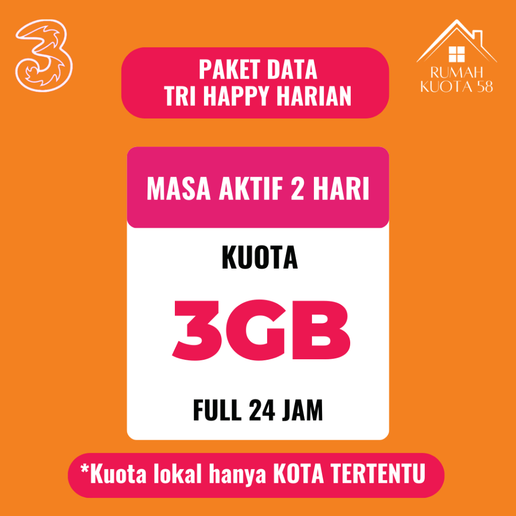 Jual PAKET DATA TRI HAPPY ALWAYS ON MASA AKTIF UNLIMITED SUPER MURAH ...