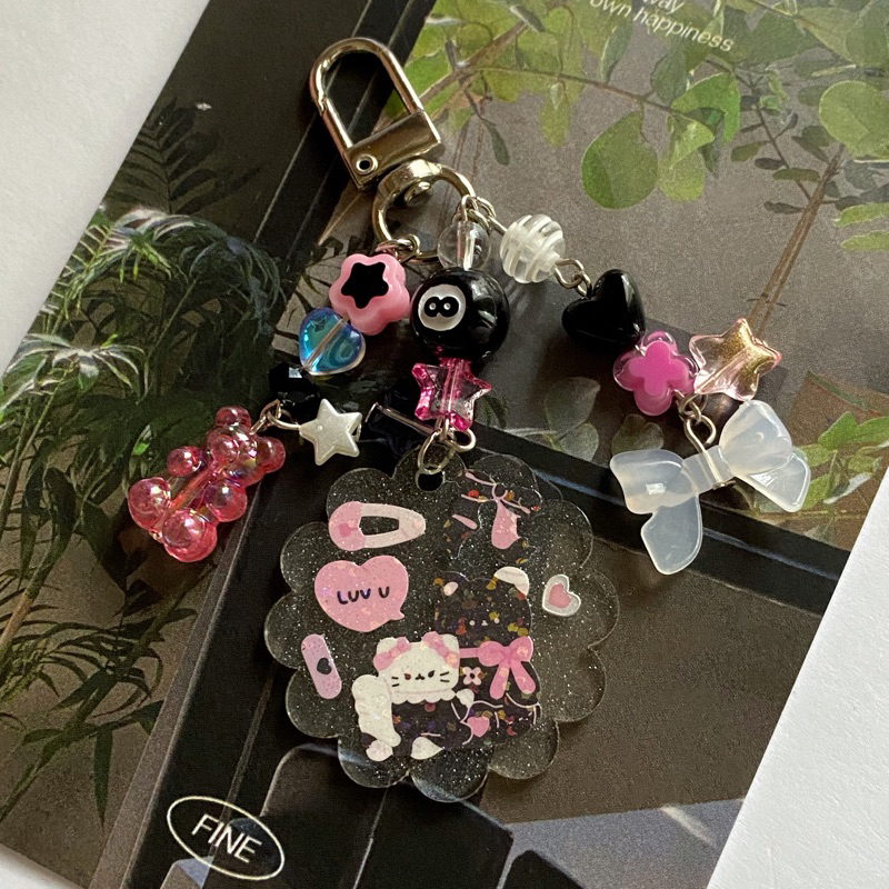 Jual Cute acrylic keychains | Beads Keychains| gantungan kunci| manik ...
