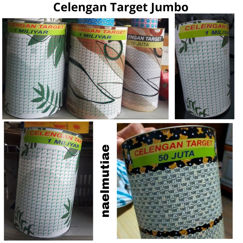 Jual [UKURAN JUMBO] Celengan Target Jumbo 1 Milyar & 50Jt Permanen ...