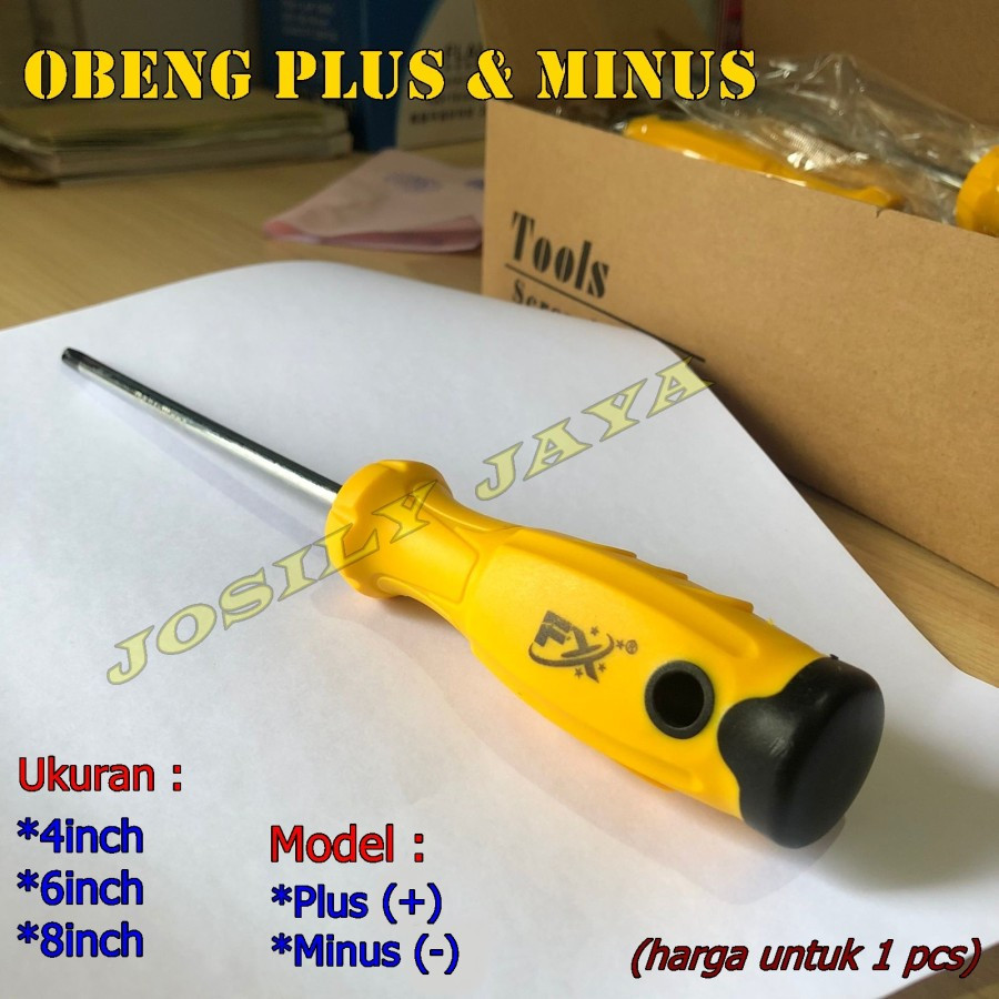 Jual Obeng Panjang Merk FX Plus & Minus 4",6" dan 8" | Shopee Indonesia