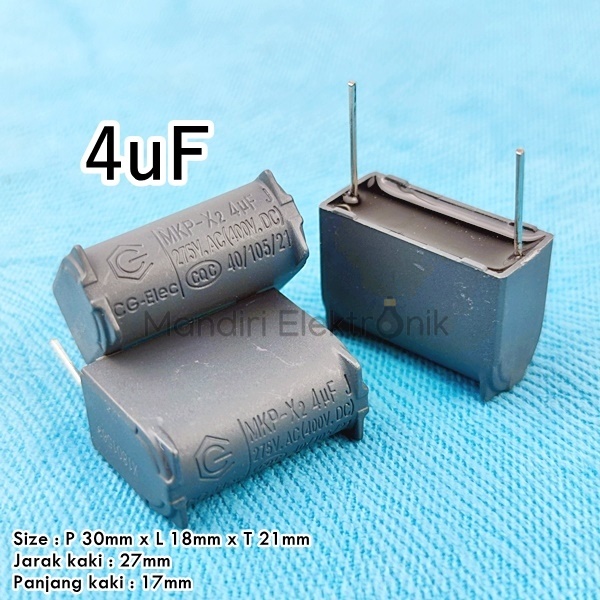 Jual Kapasitor MKP MKPH 0,27uf 0,3uf 0,33uf 3,3uf 5uF 8uf Vertikal Berdiri BM Kapasitor ...