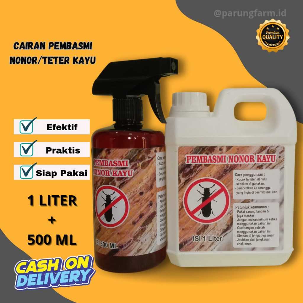 Jual Spray Pembasmi Nonor/Kumbang Kayu | Cairan Pembasmi Teter Kayu Isi 1 liter Gratis 500 ml ...