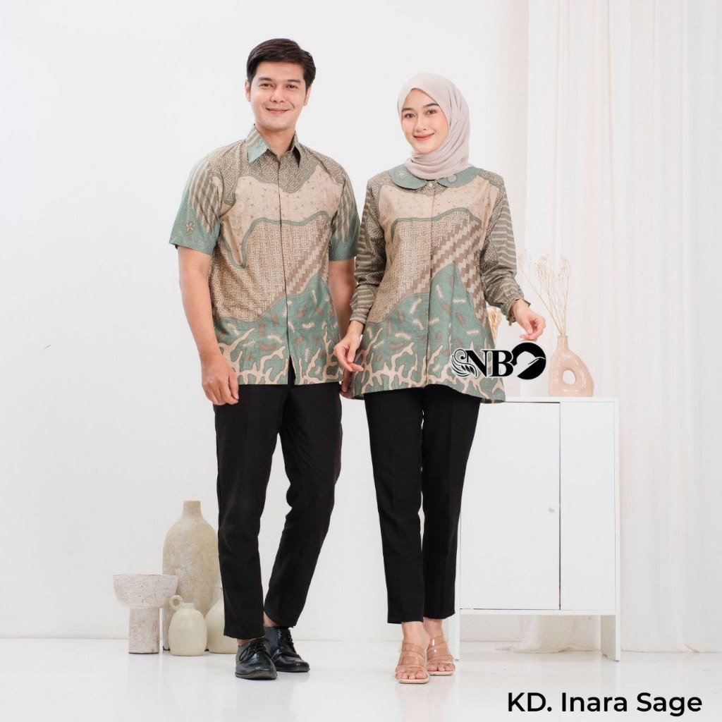 Jual Baju batik couple atasan blouse wanita dan kemeja pria lengan ...