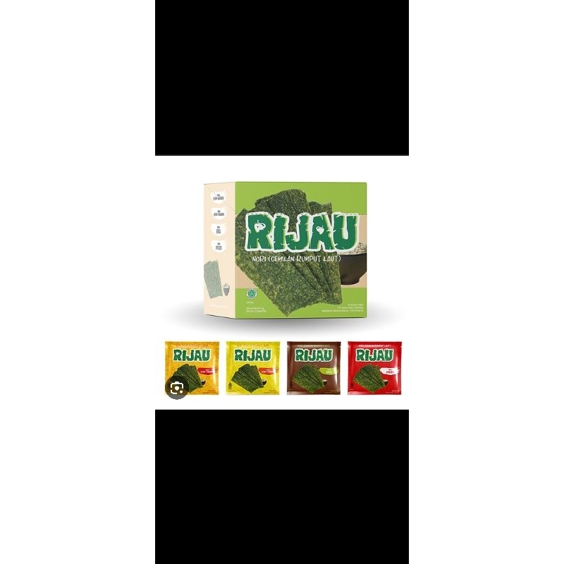 Jual RIJAU. CEMILAN RUMPUT LAUT. Rijau seaweed Rumput laut Hijau isi 12 ...