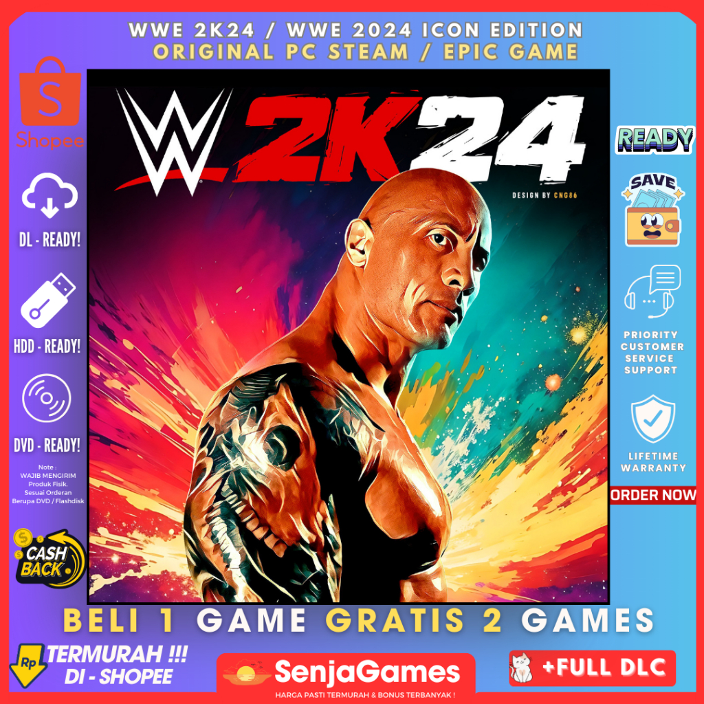 Jual WWE 2K24 / WWE 2024 ICON EDITION FULL DLC ORIGINAL PC GAME ...
