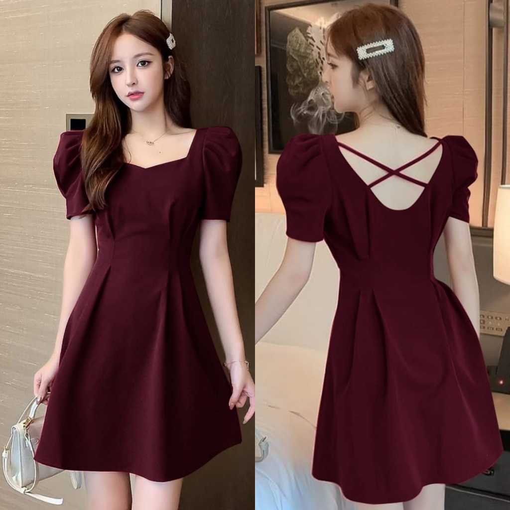 Jual SEVEN.CLOTH - Nelly Dress / Dress Scuba Premium / Dress Wanita ...