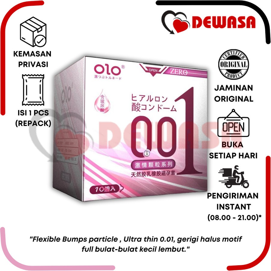 Jual OLO Kondom 001 0.01 Classic Red - 1 Pcs (REPACK) | Shopee Indonesia