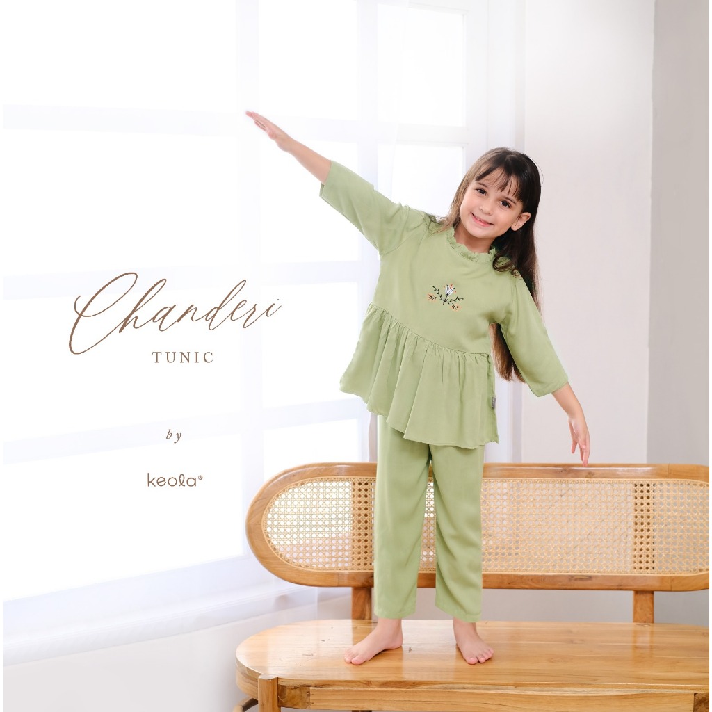 Jual Keola Setelan Anak Perempuan Chanderi Tunik Set Dress Gamis / Baju ...