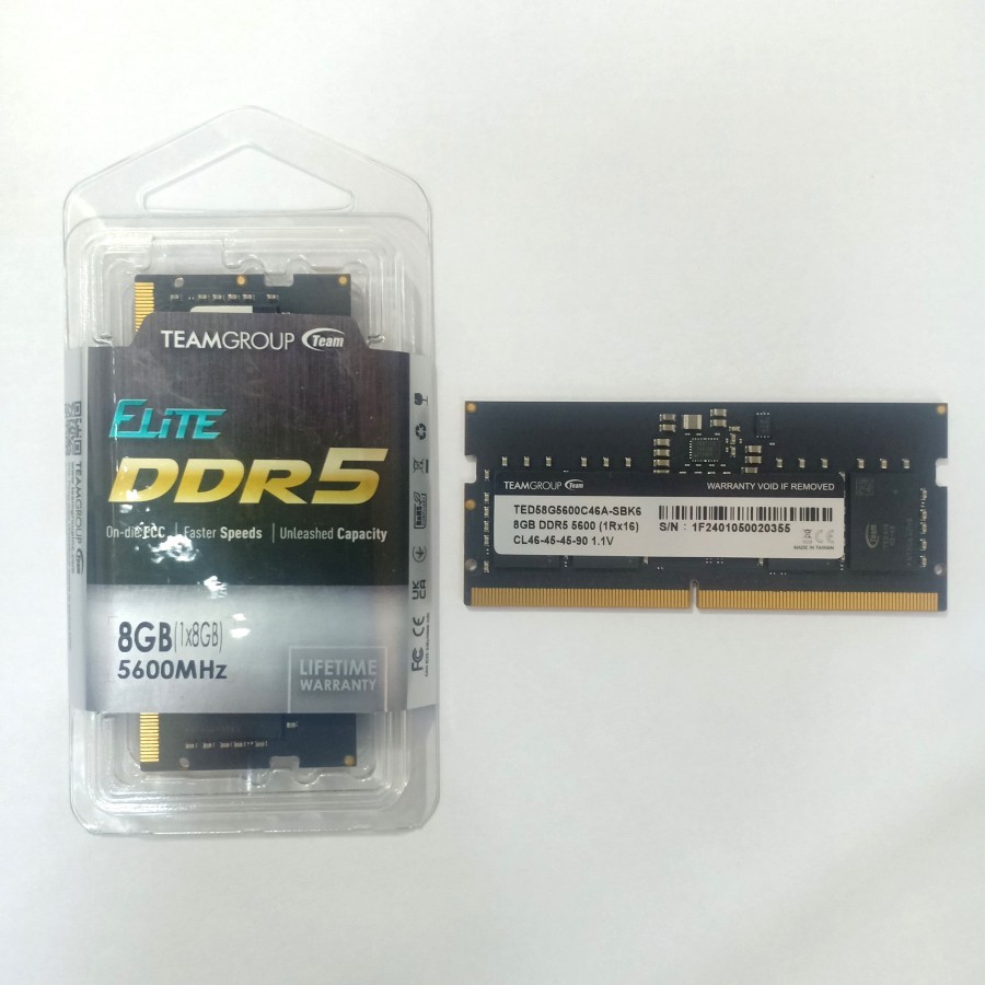 Jual TEAM ELITE 8GB DDR5 5600 MHz SODIMM Memory Ram Laptop | Shopee ...