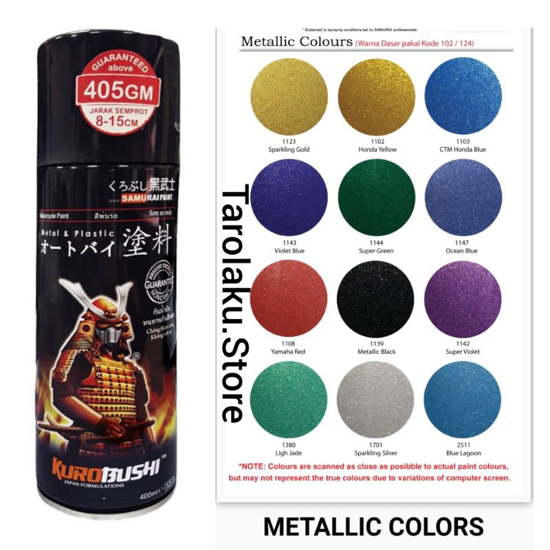 Jual Samurai Paint Metallic Colours Sparking Gold Honda Yellow CTM ...