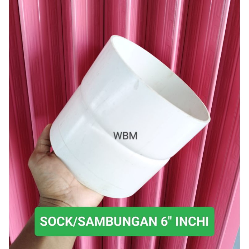 Jual Fitting pipa pvc Socket 6" Inchi type D sambungan pipa | Shopee ...