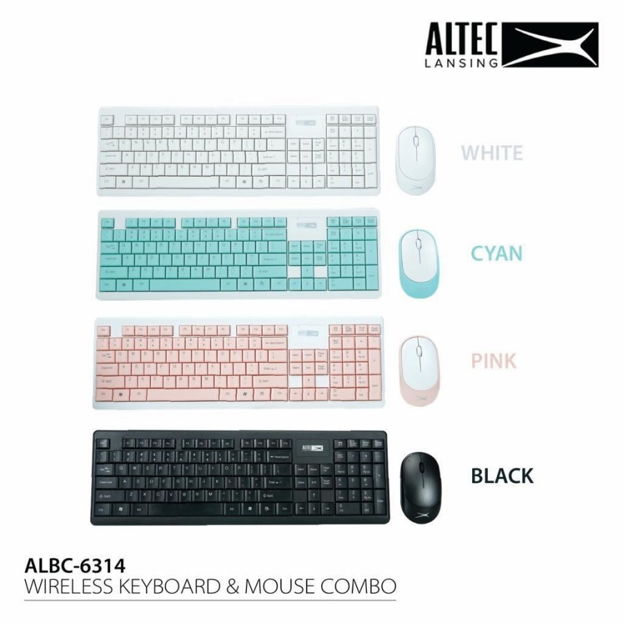 Jual Keyboard & Mouse Wireless Combo Altec Lansing ALBC6314 / ALBC-6314 ...