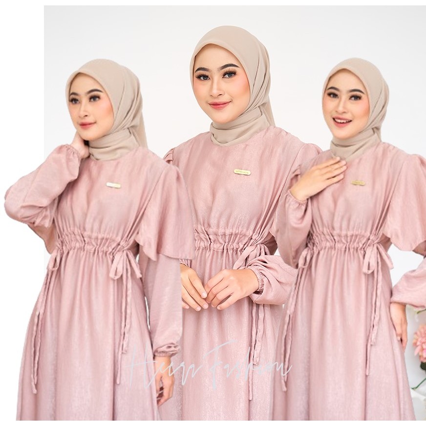 Jual NADIN DRESS - DRESS SIFON SEMI SHIMMER SILK DRESS FLOWLY DRESS ...