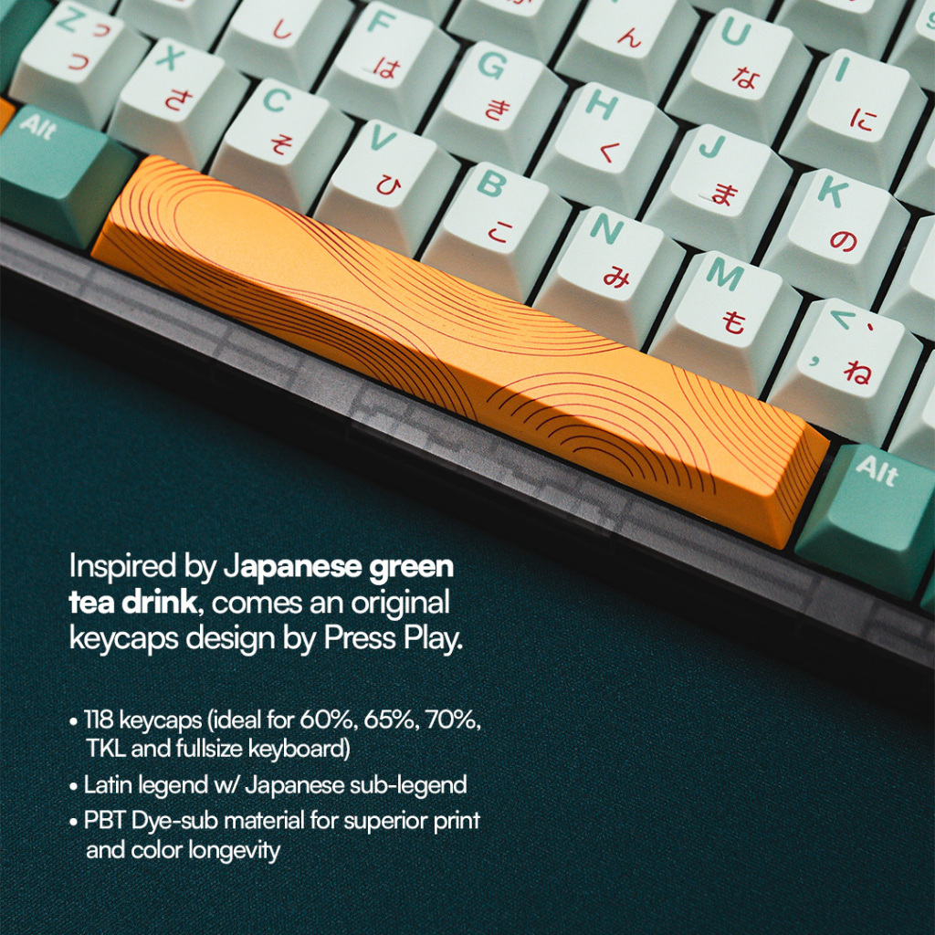 Jual PPBT MATCHA PBT Dye Sub Keycaps by Press Play | Shopee Indonesia