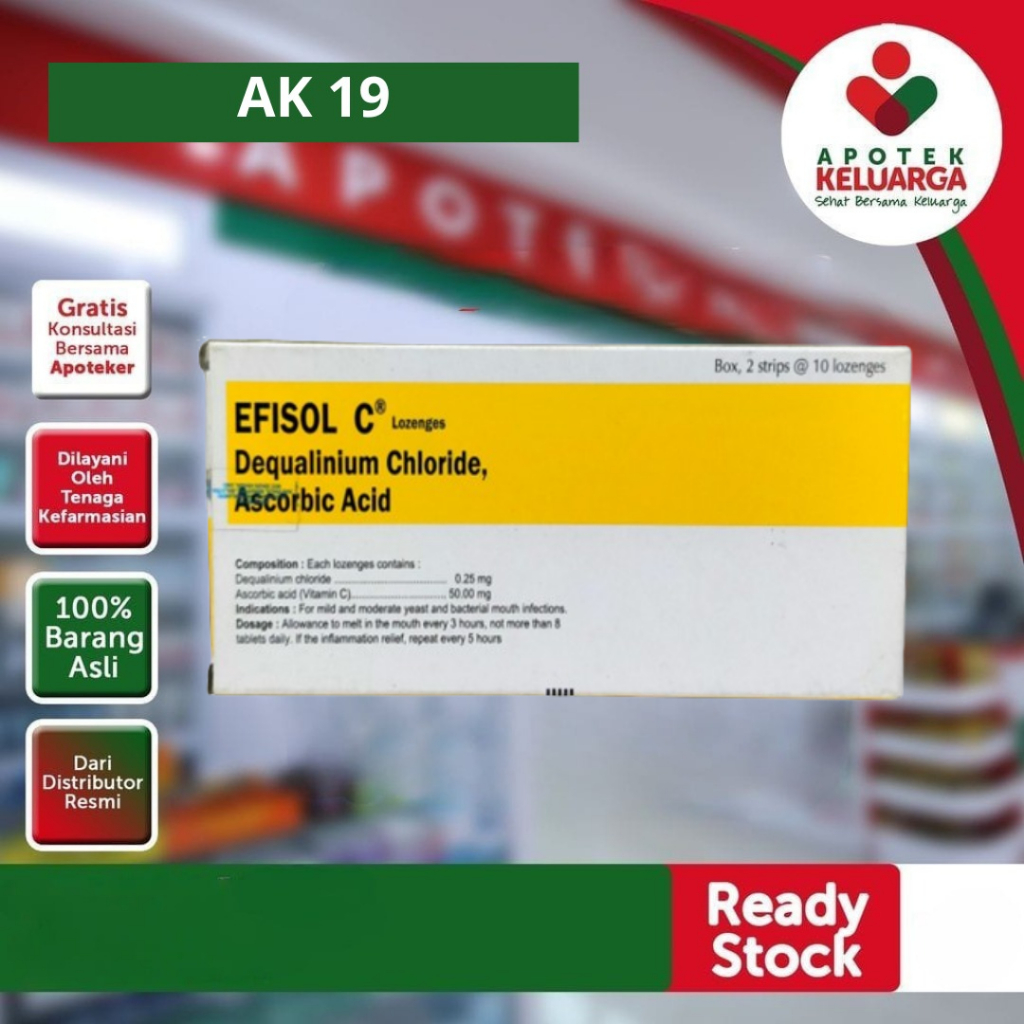 Jual EFISOL STRIP 10 TABLET / OBAT RADANG MULUT & TENGGOROKAN | Shopee ...