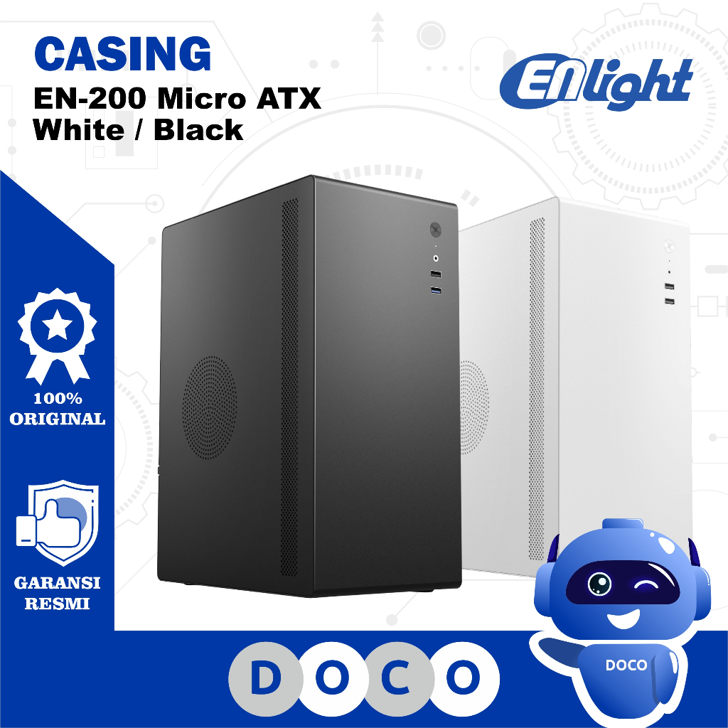 Jual Enlight Casing EN-200 Micro ATX Include PSU 300Watt Gaming Case ...