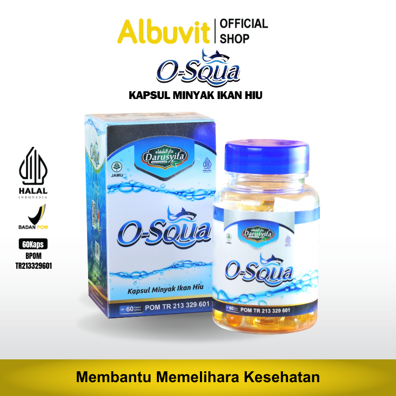 Jual Kapsul Minyak Ikan Hiu OSQUA Omega3 EPA & DHA Squalene Fish Oil ...