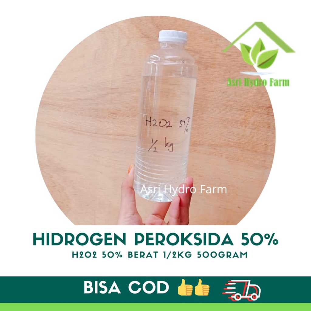 Jual HIDROGEN PEROKSIDA H2O2 50% Hydrogen Peroxide 500gram 1/2kg 400ml ...