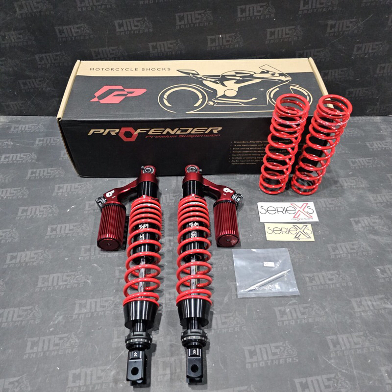 Jual Shockbreaker Profender X Series Set Tabung Honda Forza 250 300 Merah | Shopee Indonesia