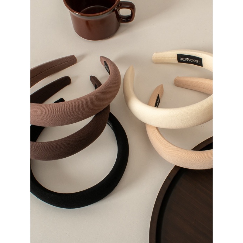 Jual B31-B35 Bando Korea Wanita Bahan Kain Motif Polos Tebal Empuk ...