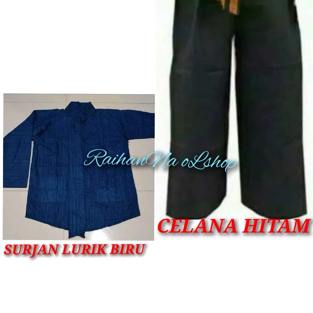 Jual BAJU ADAT JAWA LAKI | SURJAN LURIK BIRU + CELANA HITAM | SETELAN PAKAIAN TRADISIONAL PRIA ...
