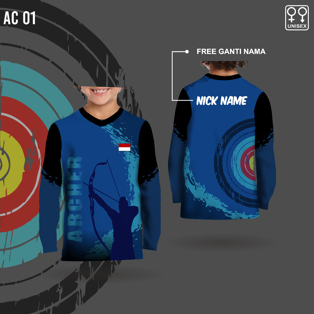 Jual Jersey anak panahan baju panahan kaos olahraga panahan archery ...