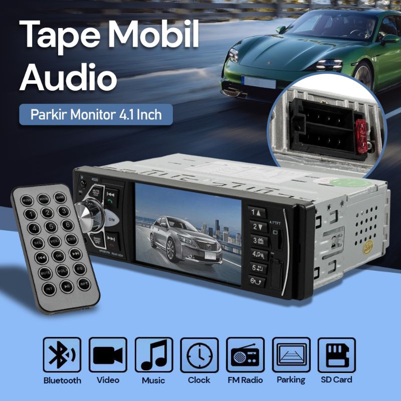 Jual Tape mobil Audio Bluetooth mp5 parkir monitor layar 4 in | Shopee ...