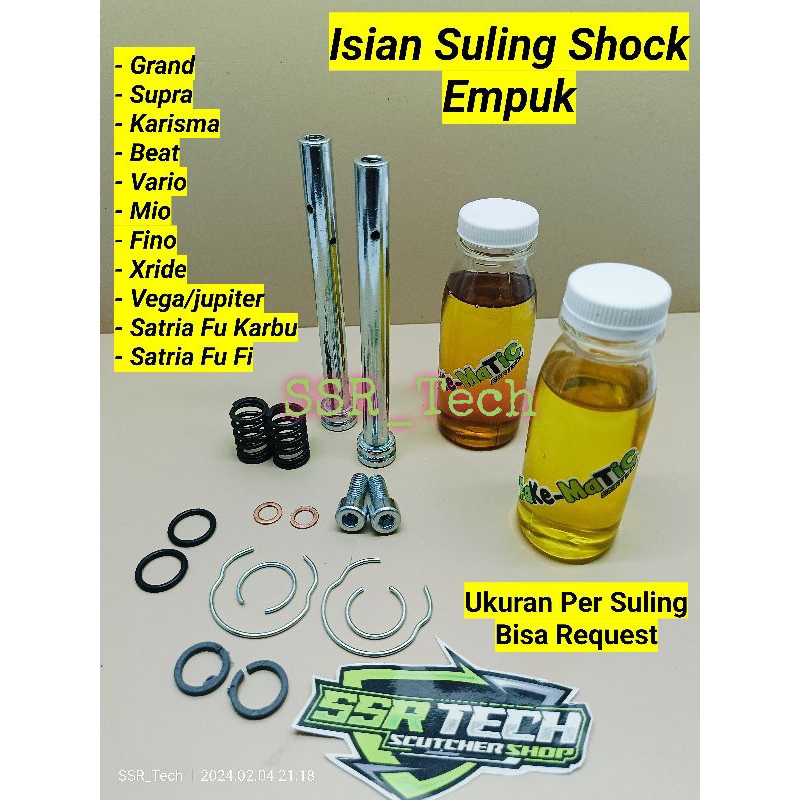 Jual Isian Suling Shock + Oli Shock Depan Racikan Empuk Grand Supra ...