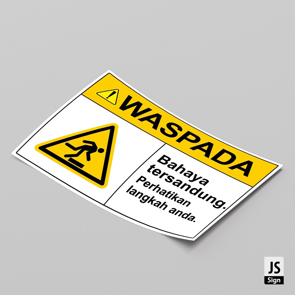 Jual STICKER K3 SAFETYSIGN BAHAYA TERSANDUNG | Shopee Indonesia