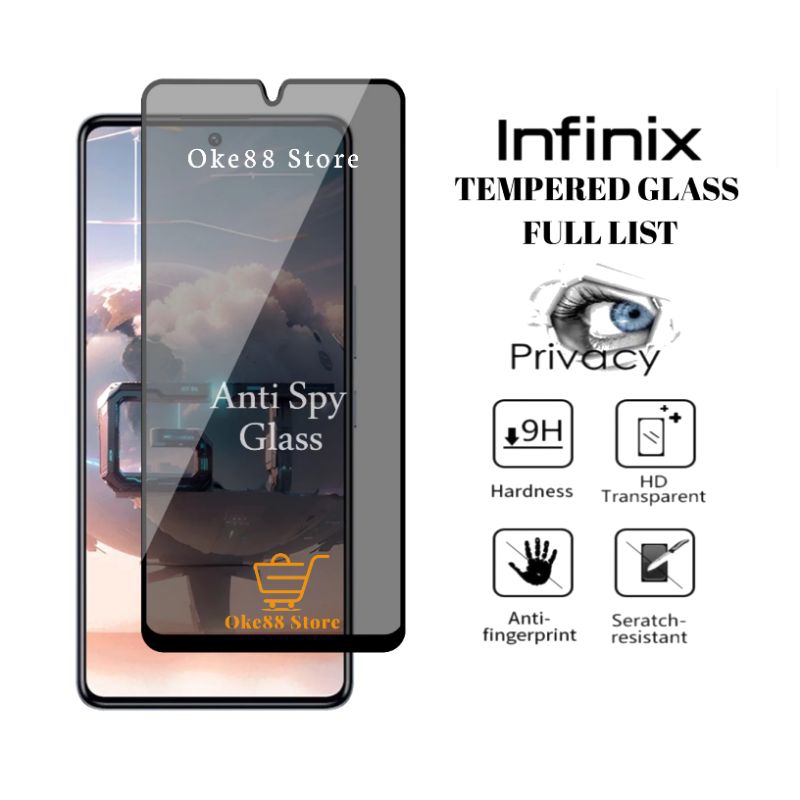 Jual Tempered Glass Anti Spy Full Layar Infinix GT 20 Pro GT 20 Pro 5G ...