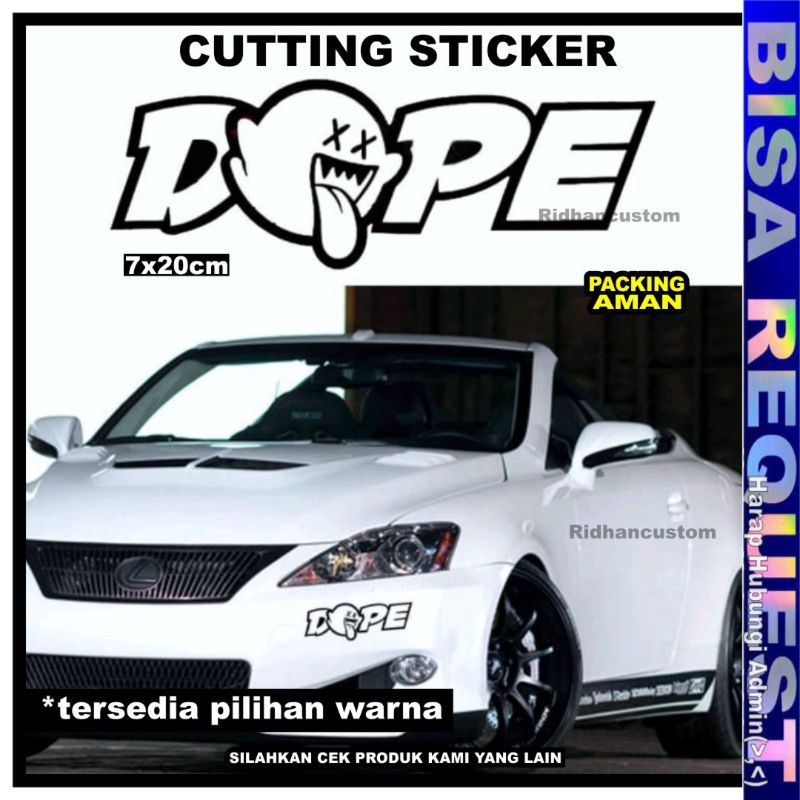 Jual [ DOPE ] CUTTING STICKER BODY MOBIL JDM DOPE BUMPER KEREN | Shopee ...