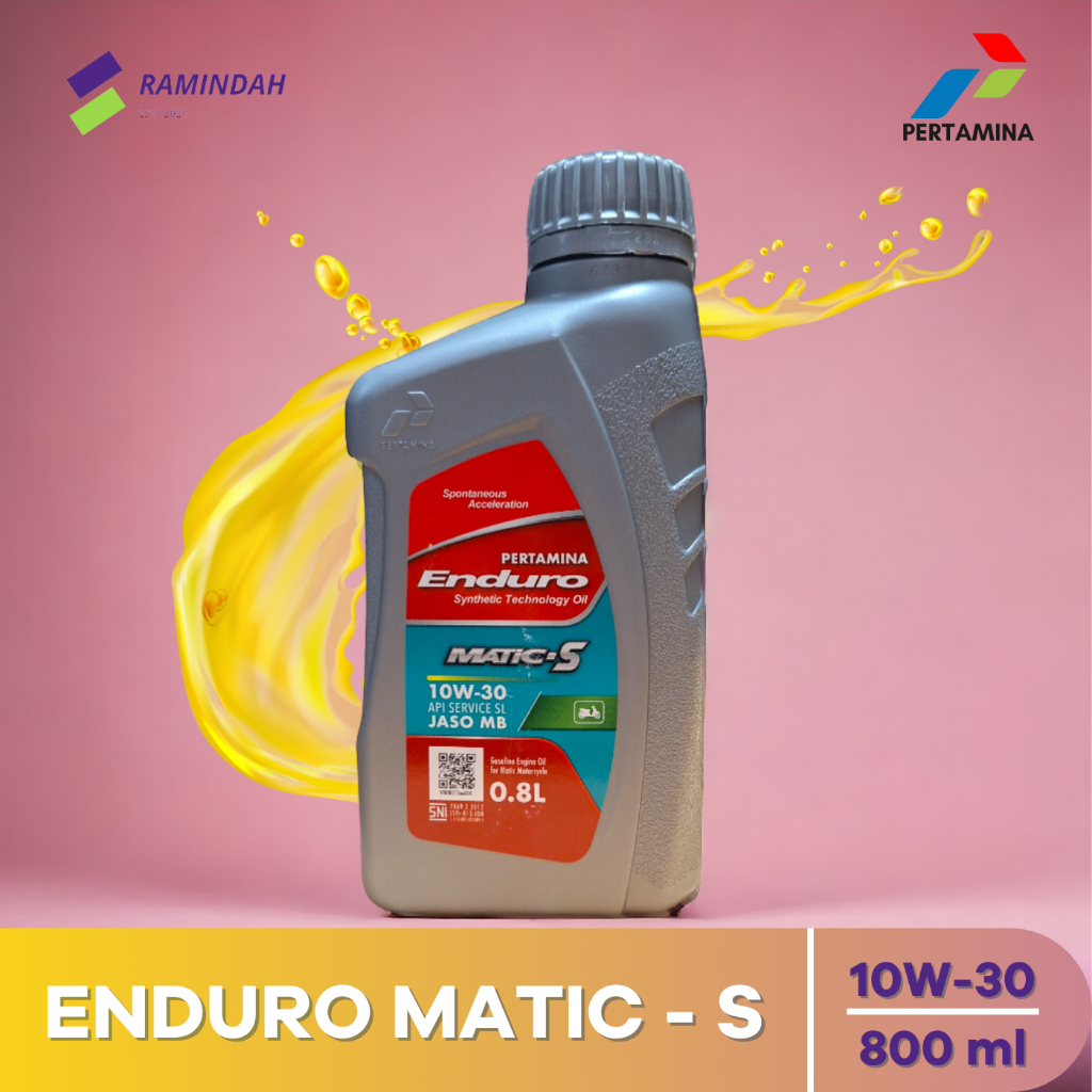 Jual Pertamina Enduro Matic-S SAE 10W-30/API-SL 0,8L / Oli Motor Matic ...