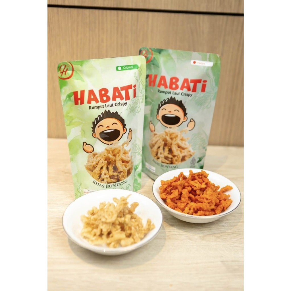Jual RUMPUT LAUT CRISPY - ORIGINAL/PEDAS 80 G | HABATI | Shopee Indonesia