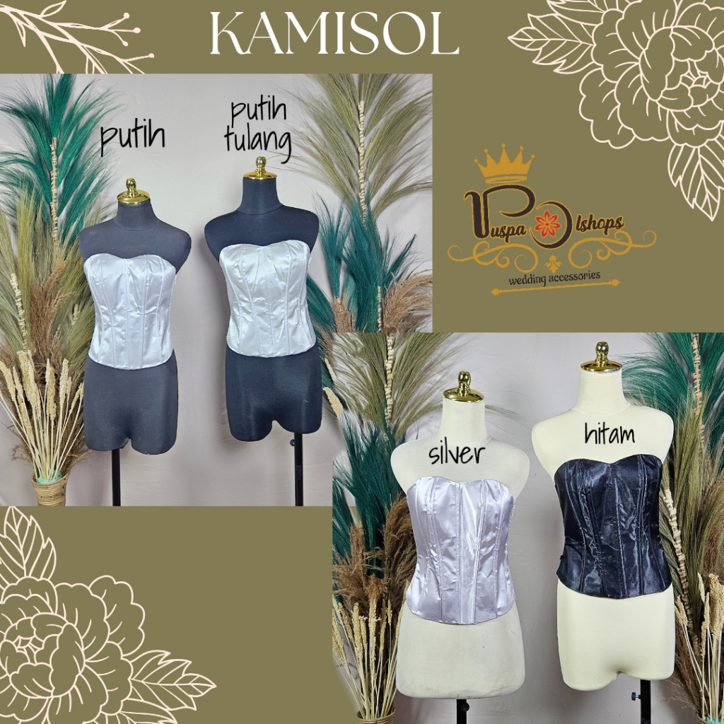 Jual kamisol kebaya kamisol satin longtorso balen 8 bustier 01 | Shopee ...