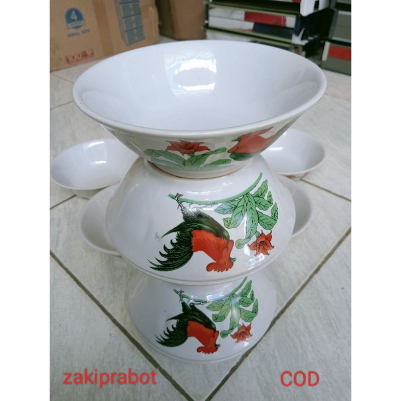 Jual MANGKOK AYAM KERAMIK LUCKY PACKING 5 Tahap. | Shopee Indonesia