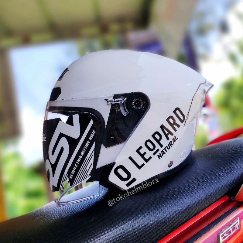 Jual RSV NEW WINDTAIL SOLID WHITE VISOR CLEAR CUSTOM STIKER LEOPARD ...