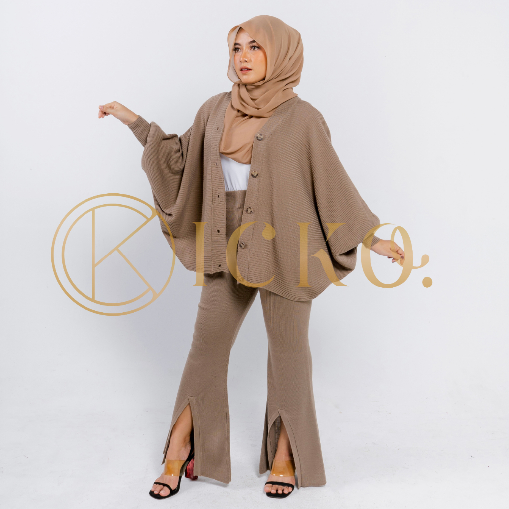 Jual PAKET BUNDLING One set Setelan Wanita FEMA Batwing Kancing ...