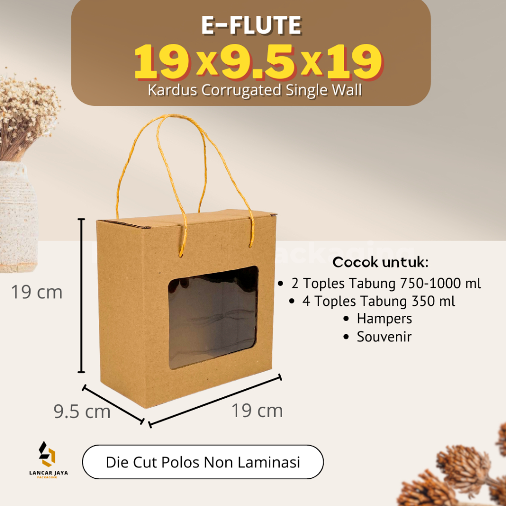 Jual E-Flute Tas Jinjing Kardus Dus Hampers Toples 2 Tabung 1000 1300 ...