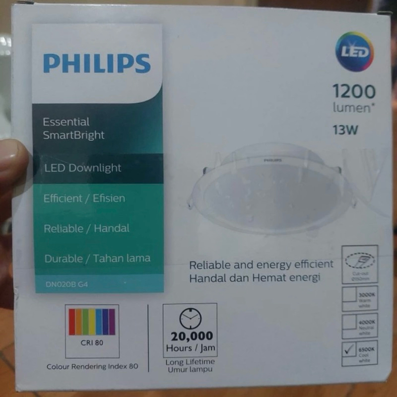 Jual PHILIPS DOWNLIGHT LED 13 WATT 220-240V 6" (Baru) | Shopee Indonesia