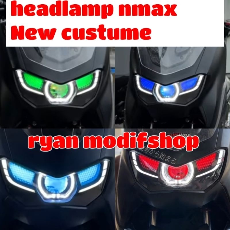 Jual headlamp nmax New custume biled lampu depan nmax New 155 full ...