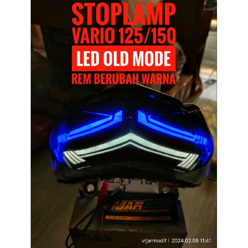 Jual (PNP) stoplamp Vario125/150 old custom lazy running || stoplamp ...