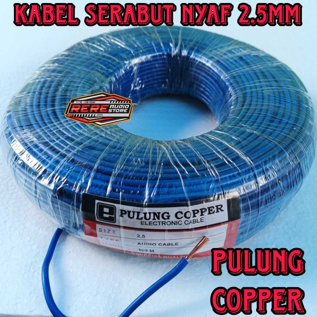 Jual Kabel Serabut NYAF 2,5mm 1x2,5mm Tembaga bagus per 1meter | Shopee Indonesia