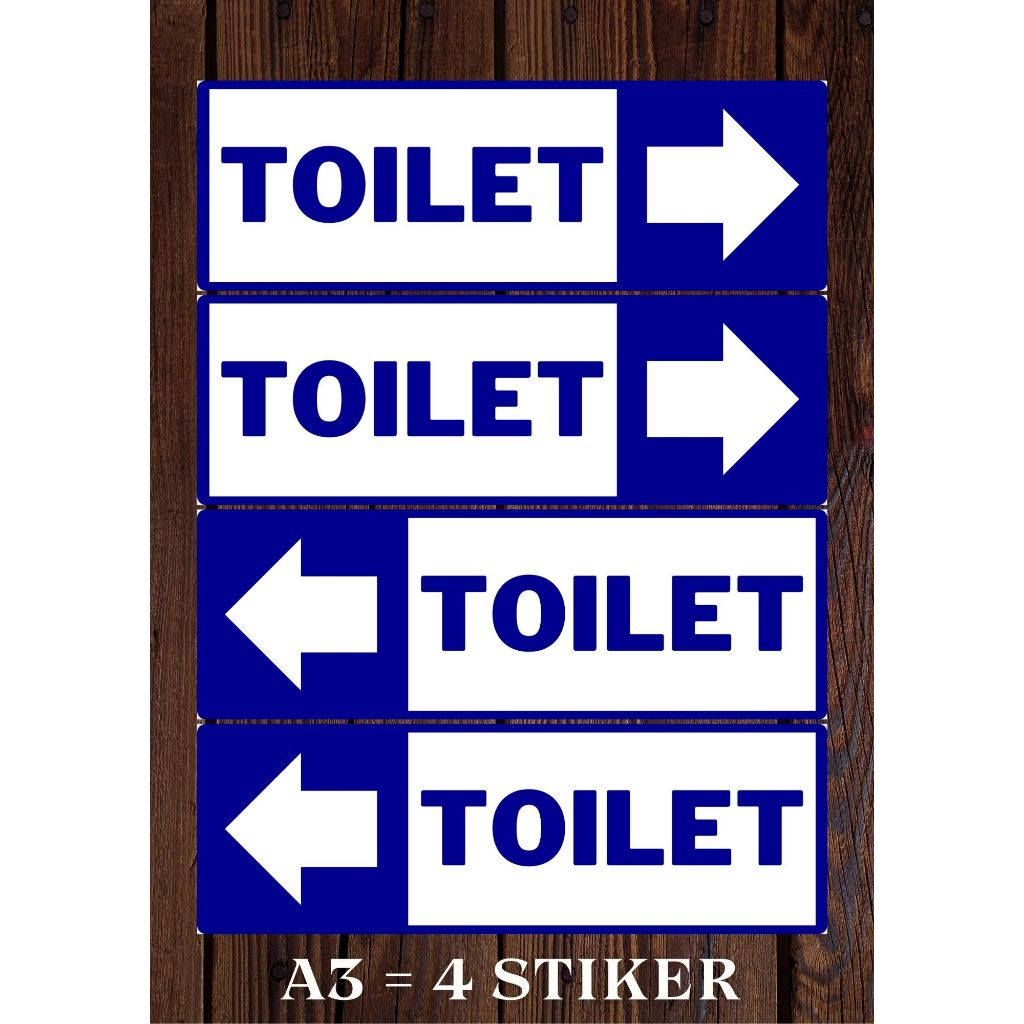 Jual STIKER TOILET GLOSSY ARAH PANAH TOILET UKURAN 11 X 32 CM | Shopee ...