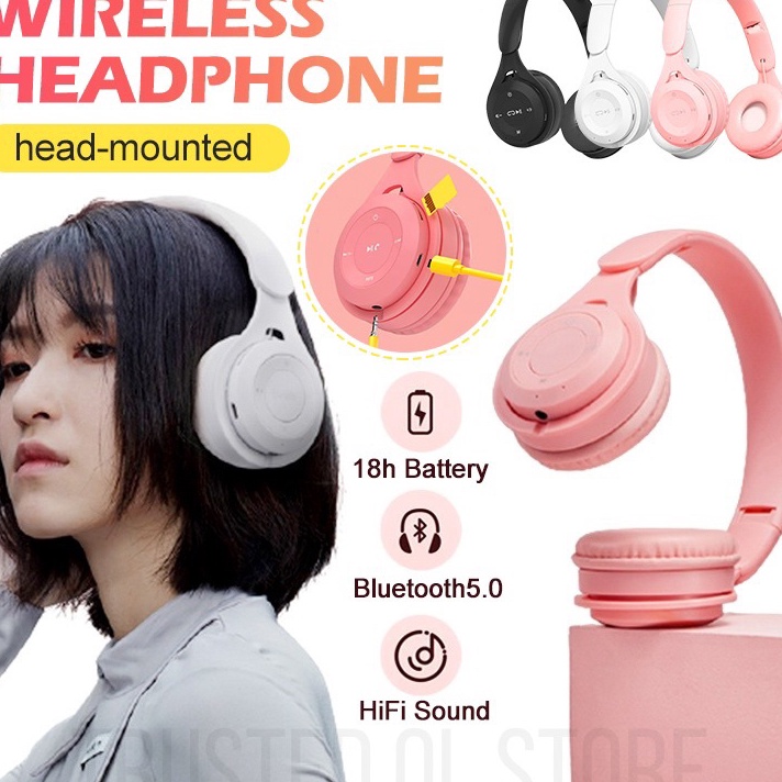 Jual Belanja Tanpa Batas HEADPHONE BLUETOOTH HEADSET WIRELESS MACARON Y8 BANDO BLUETOOTH ...