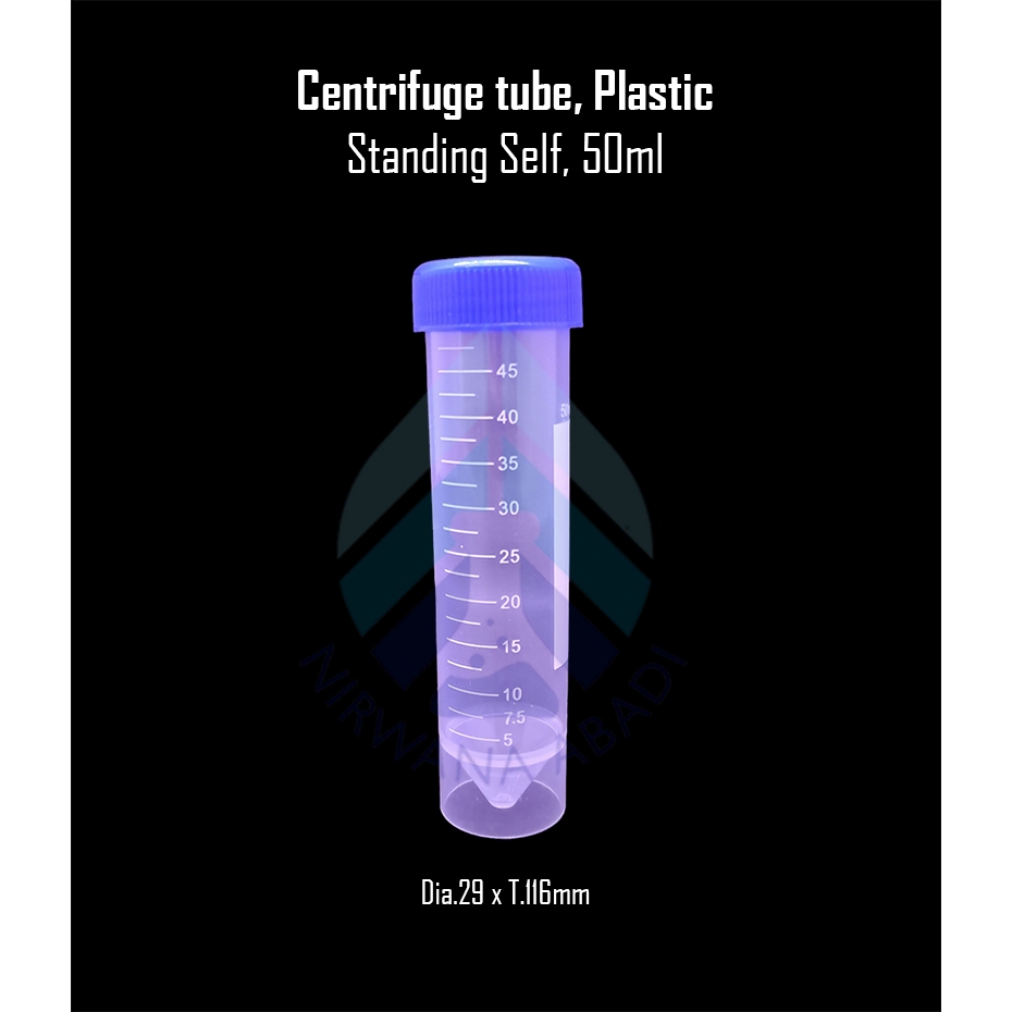 Jual Tabung Sentrifus Plastik 50ml 25bh/bks | Centrifuge tube Standing ...