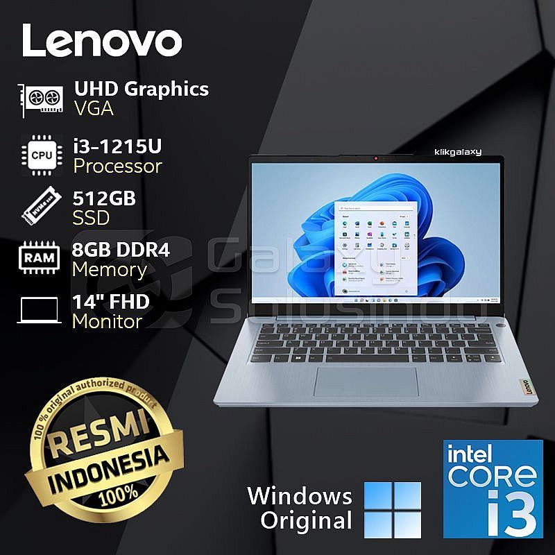 Jual Lenovo Ideapad 3 14IAU7 Core i3 1215U 512GB SSD 8GB RAM - FPID ...