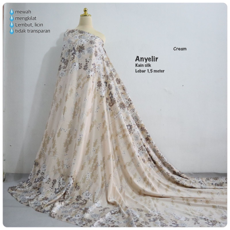 Jual Kain za ra silk | kain silk copy motif anyelir wearing klamby ...
