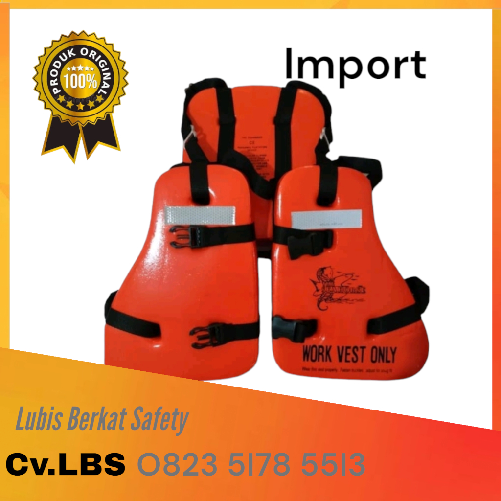 Jual Pelampung Keselamatan Kerja Safety Life Jacket Work Vest Sea Horse ...