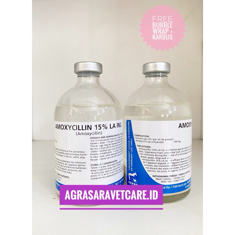 Jual AMOXYKEP 15% LA INJ Injeksi 100 ml (Amoxycillin LA/ long acting ...