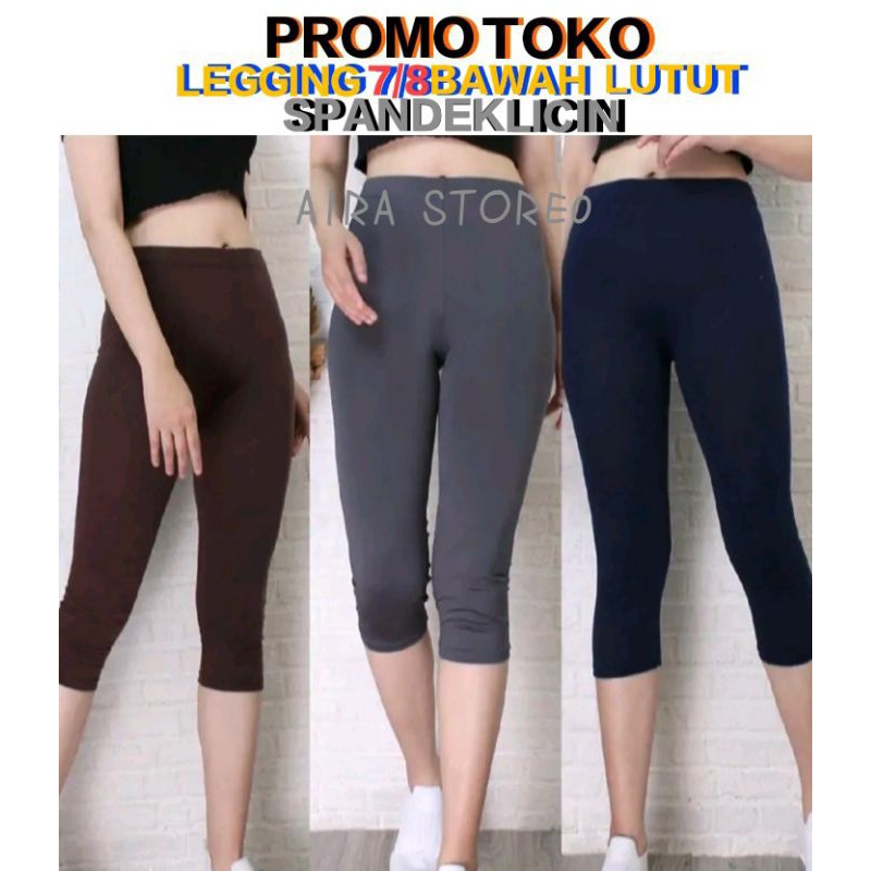 Jual LEGGING PENDEK 7/8 BAWAH LUTUT JUMBO&STANDAR BB35-58KG BB60-90KG ...